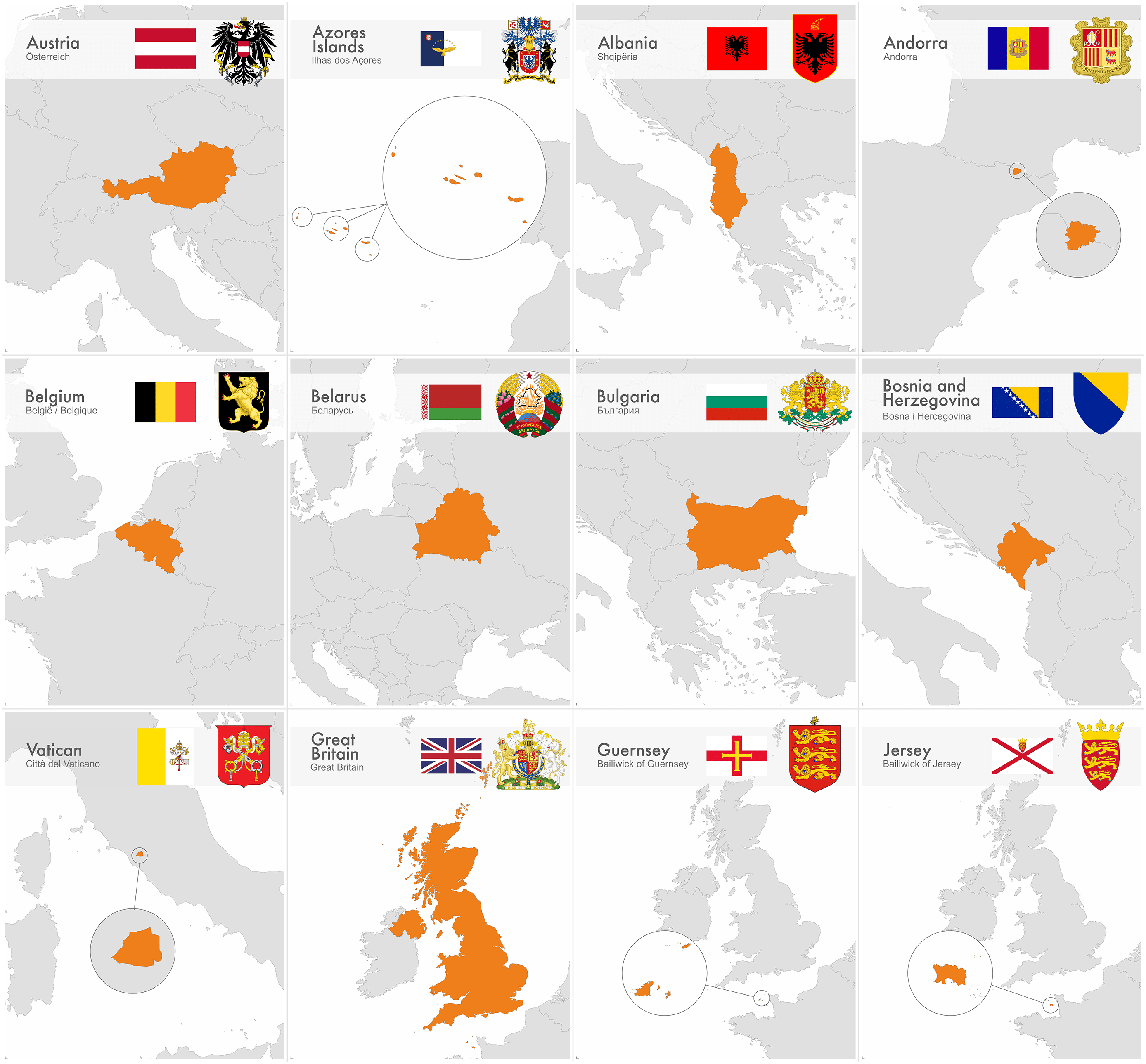 Interleaves for an album with coins of Europe countries. - Geldium